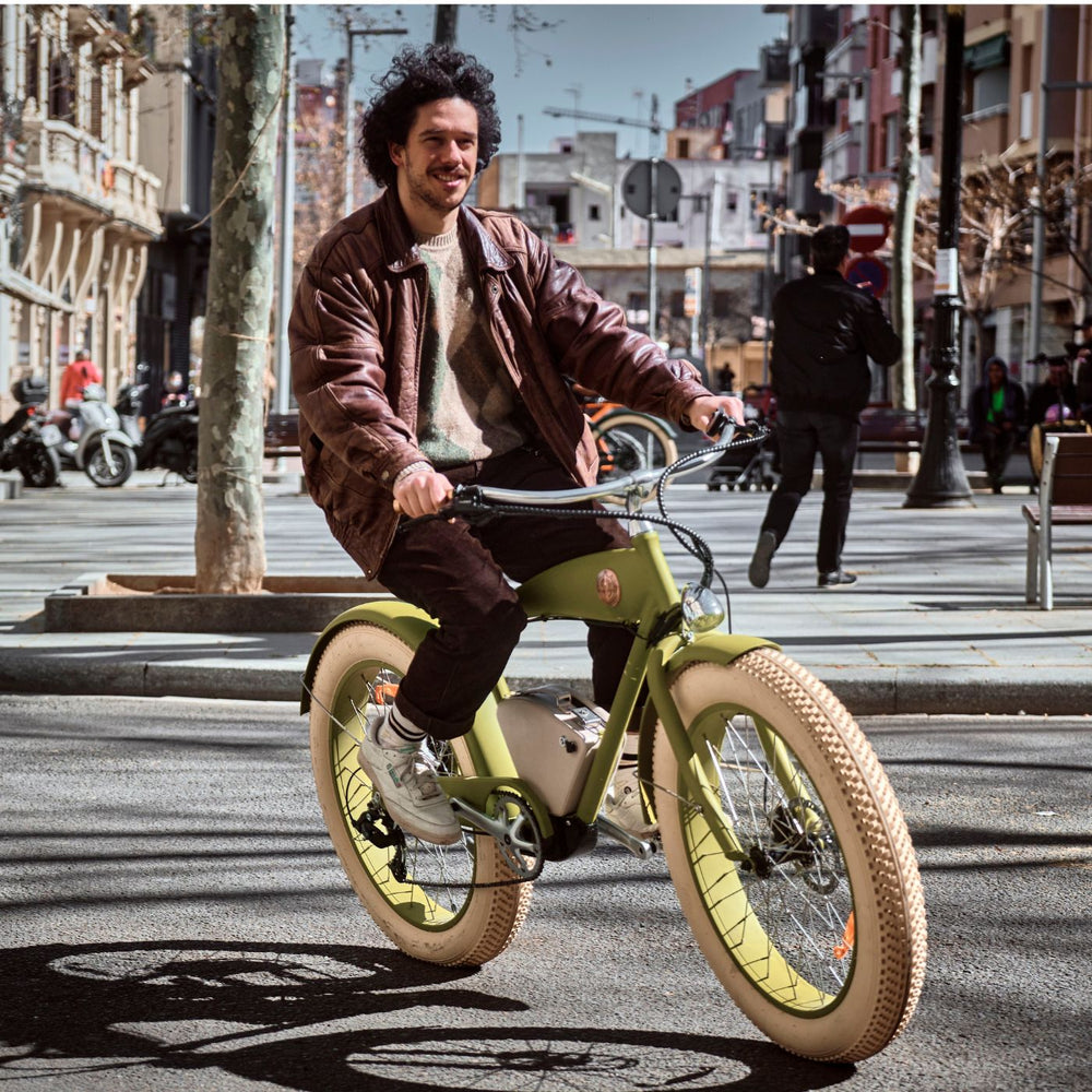 Rayvolt Beachin - Vintage Beach Cruiser E-bike for Coastal Vibes